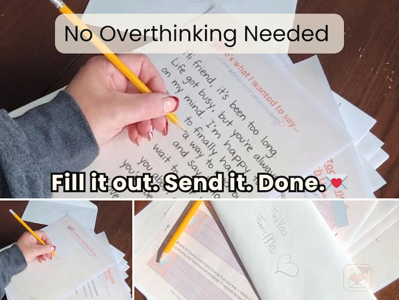 Fill-in-the-blank Letter Kit, Easy Friend Reconnect Prompts (digital ...