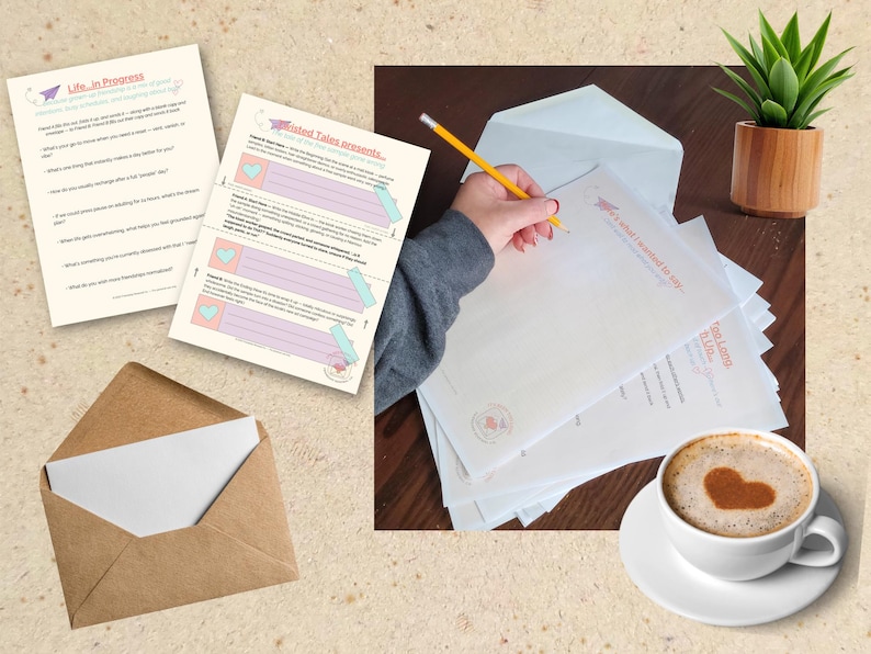 Modern Printable, Letter Writing Kit for Friends, Snail Mail Activity ...