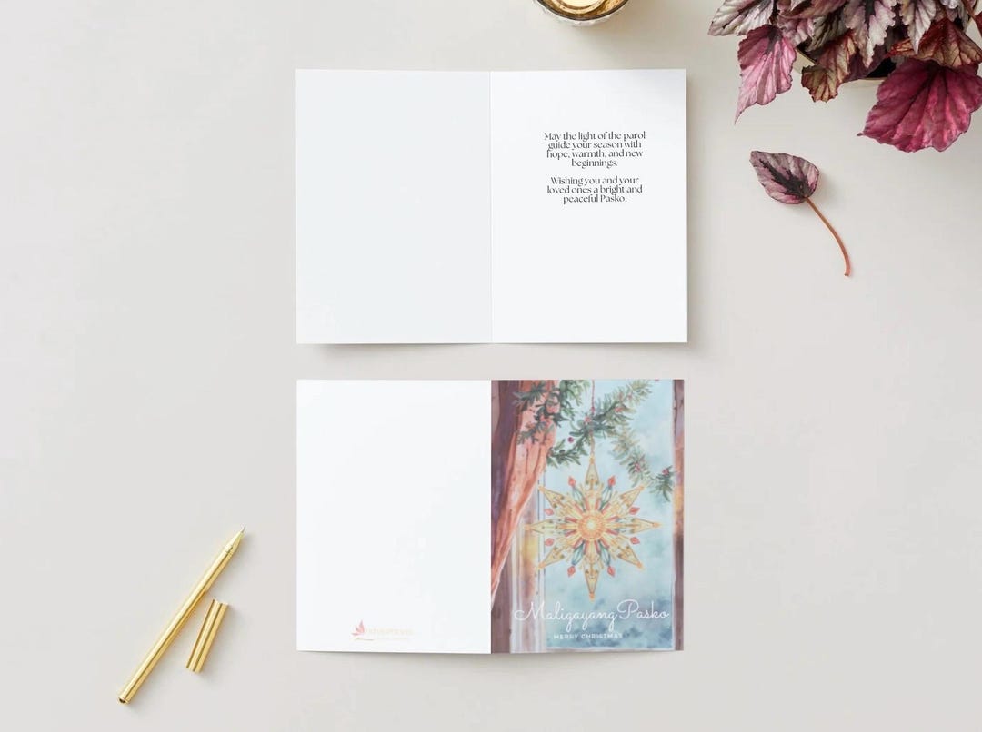 Filipino Christmas Card Bundle – Parol, Jeepney & Noche Buena ...