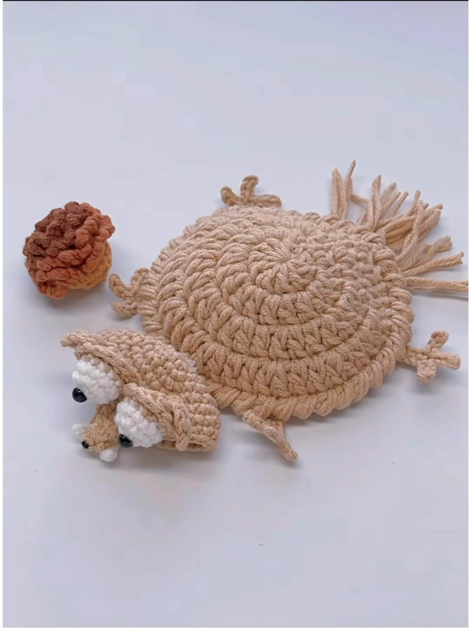 Funny Squirrel Coaster Crochet Pattern, Scrat Amigurumi Cup Holder ...