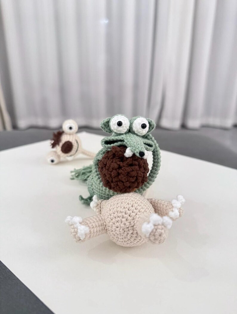 Long Neck Sid the Sloth Crochet Pattern, Funny Crochet Scrat the ...