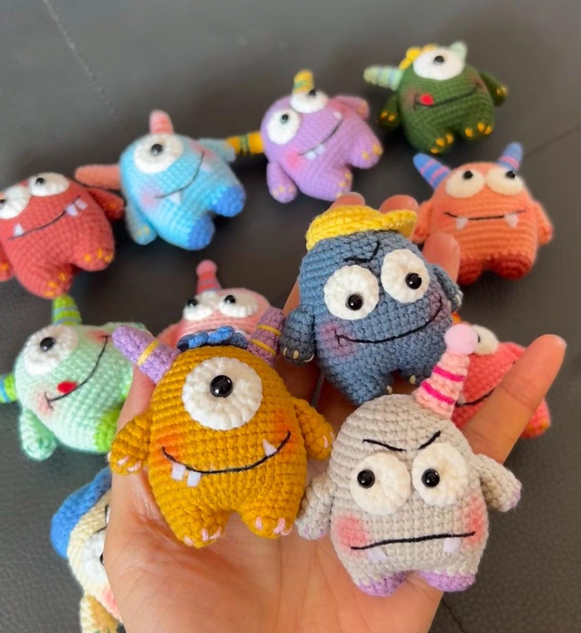 Mini Monsters Crochet Pattern, Cute Monster Amigurumi Pattern, Monster ...