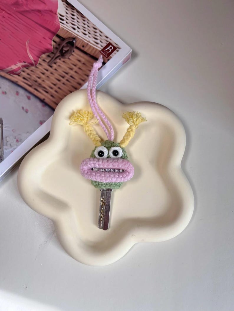Funny Monster Key Holder Crochet Pattern, Amigurumi Key Cover Crochet ...