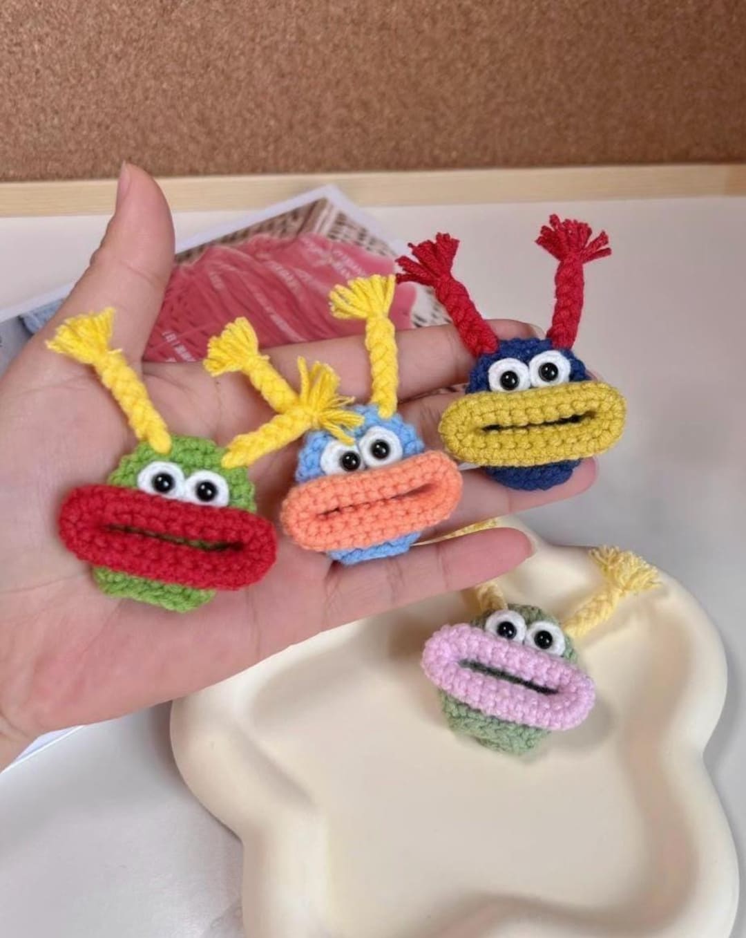 Funny Monster Key Holder Crochet Pattern, Amigurumi Key Cover Crochet ...