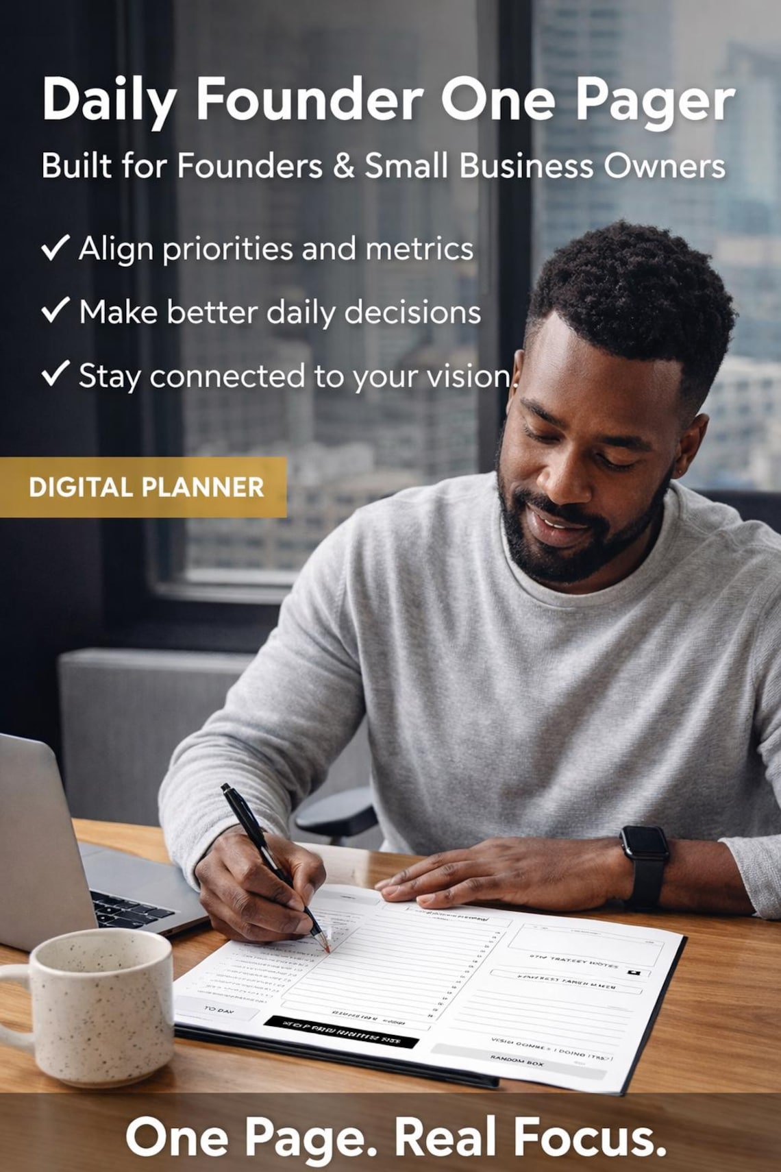 Daily Founder One Pager | Startup Planner for Founders & Small Business ...
