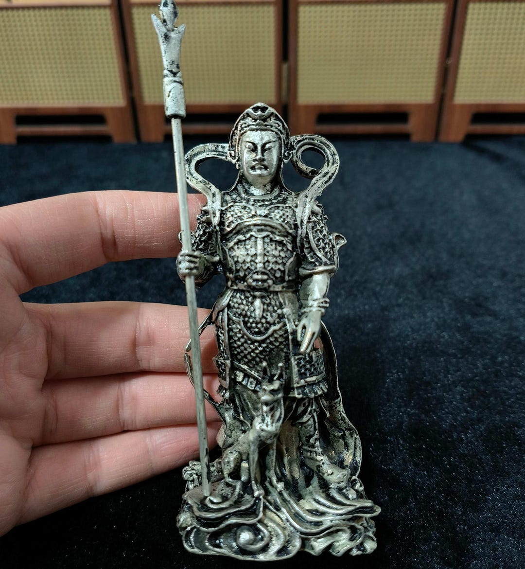 Vintage White Copper Carved Erlang Shen Statue - Etsy