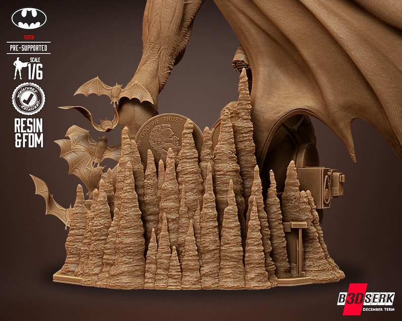 Batman Statue DC Comics Unpainted Resin 3D Printed Model / Garage Kit ...