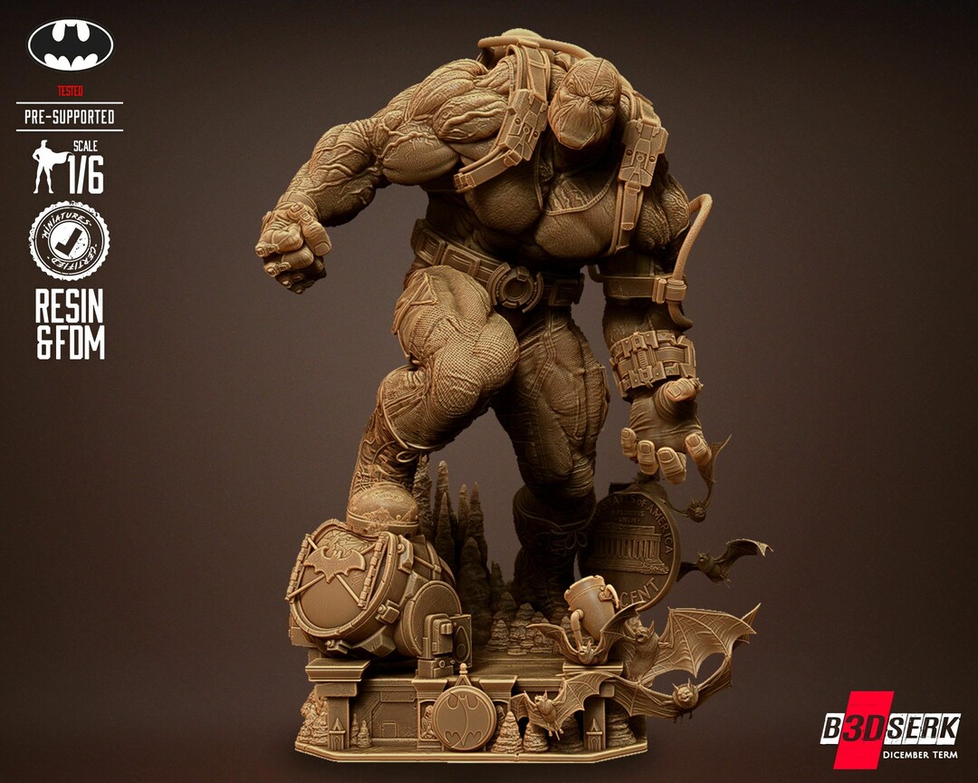 Bane Statue DC Comics Unpainted Resin 3D Printed Model / Garage Kit ...