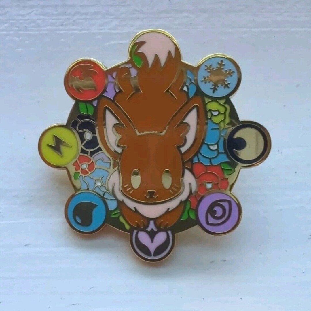 Pokemon Eevee Pin Hard Enamel Collectible Pins Gold Butterfly Clutch ...