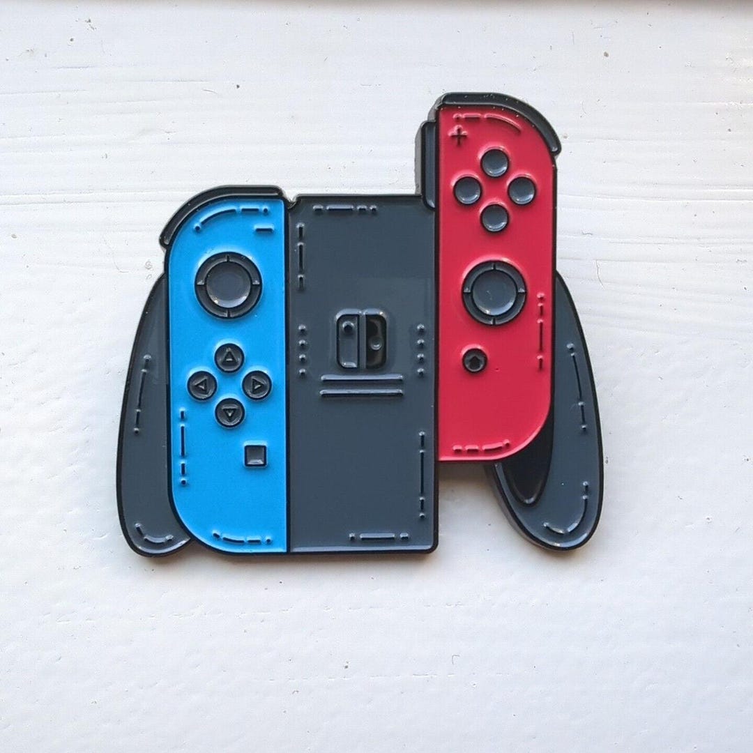 Nintendo Blue & Red Joy Con Switch Controller Enamel Pin Lapel Brooch ...
