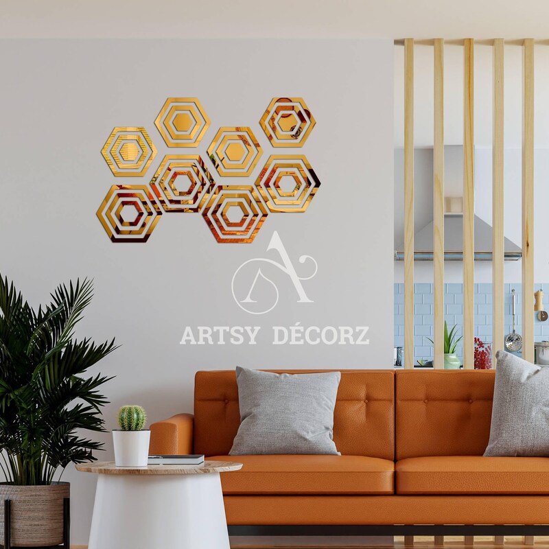 Hexagon Mirror Stickers - Etsy