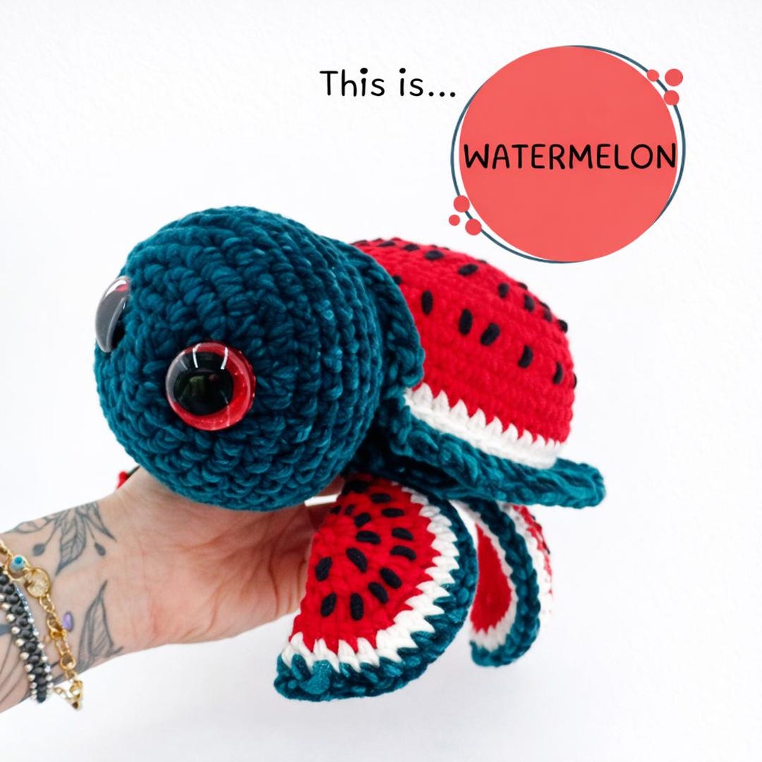 Jumbo Crochet Turtle Pattern – Easy Amigurumi Plushie, Large Turtle PDF ...