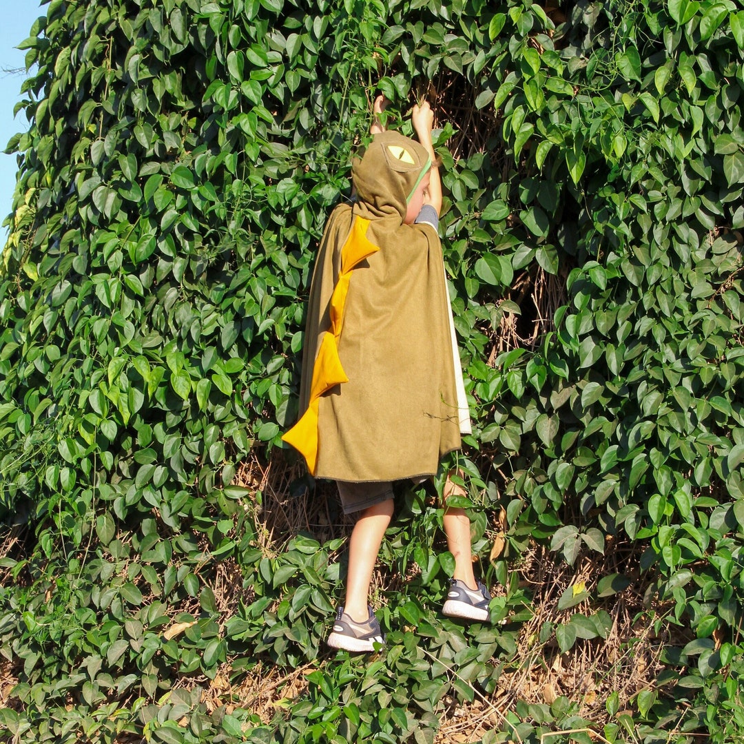 Dinosaur Cape Costume for Kids / Green Dino Cloak / Handmade Children's ...