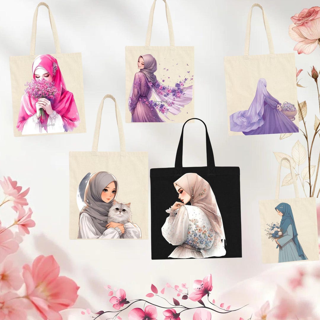 Hijabi Girls Art Print Collection – Muslim Women Illustration (digital ...