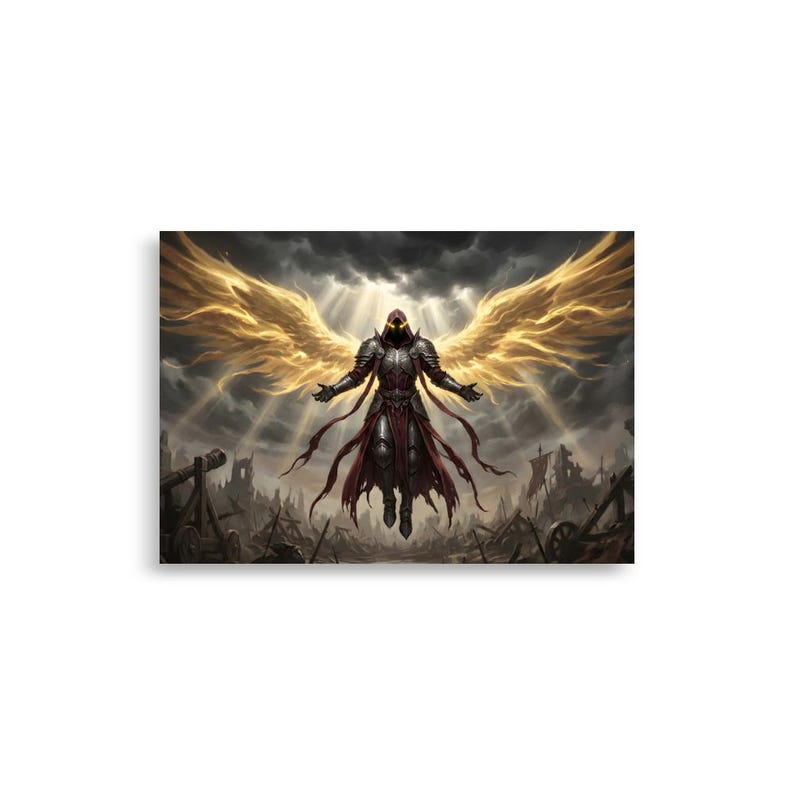 Battlefield Guardian Angel Poster - Epic Spiritual Warrior After the ...