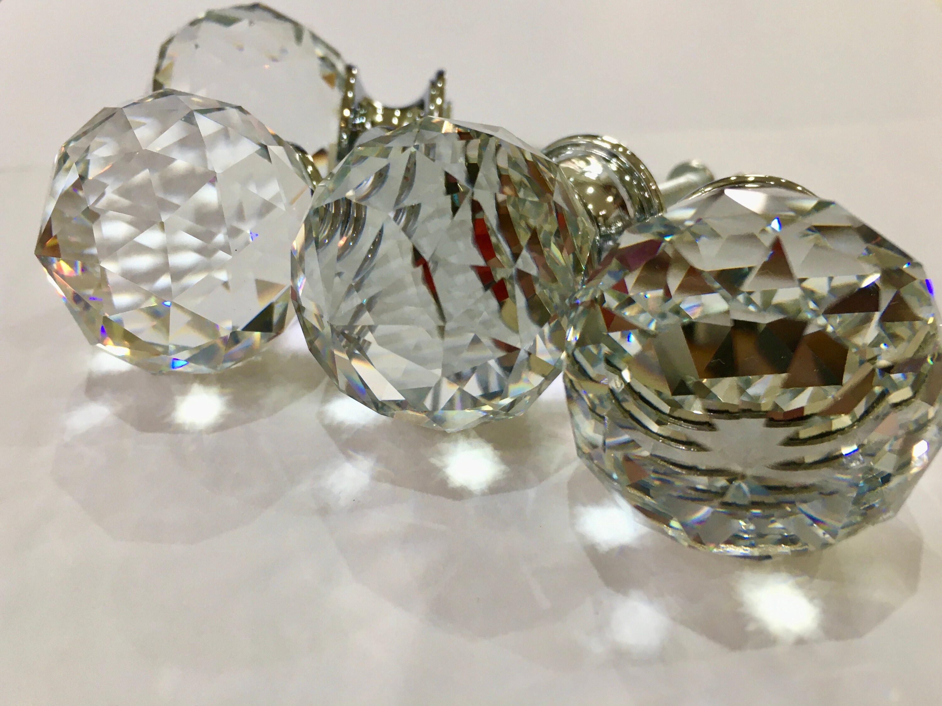 Sparkly Glass Crystal Drawer Knobs Drawer Pull- Vintage, Boho, Romantic ...