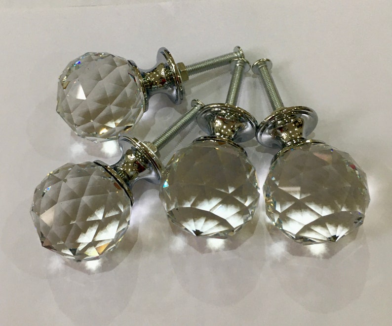 Sparkly Glass Crystal Drawer Knobs Drawer Pull Vintage Boho - Etsy