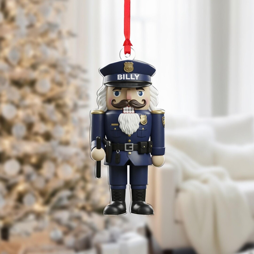 Personalized Nutcracker Police Officer Ornament Cop Law Enforcement ...