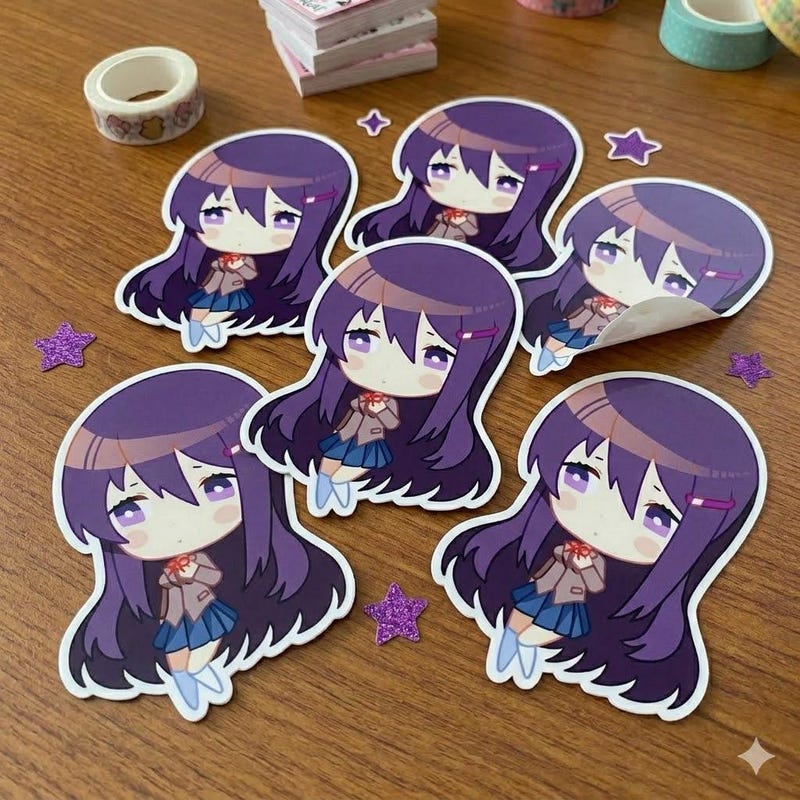 Ddlc Yuri Stickers - Etsy