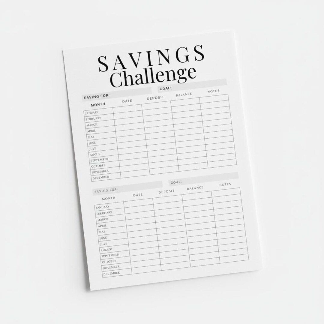 Savings Challenge Fun and Easy Money-saving Planner to Reach Your Goals ...