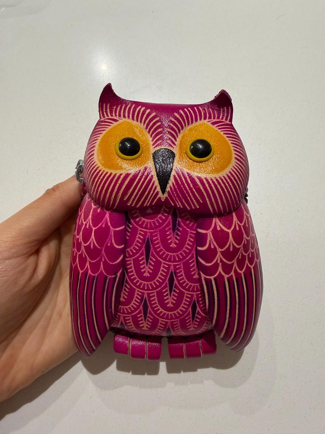 Handmade Leather Animal Coin Purse-owl - Etsy
