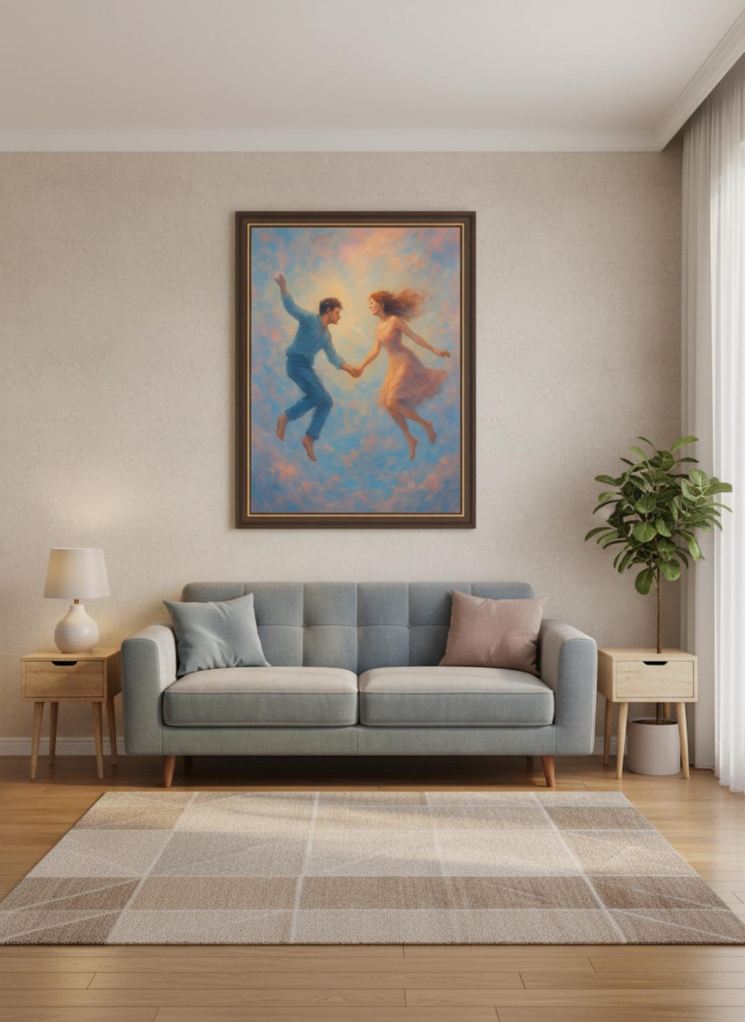 Heavenly Embrace in Dreamy Colors | Digital Art | Instant Download ...