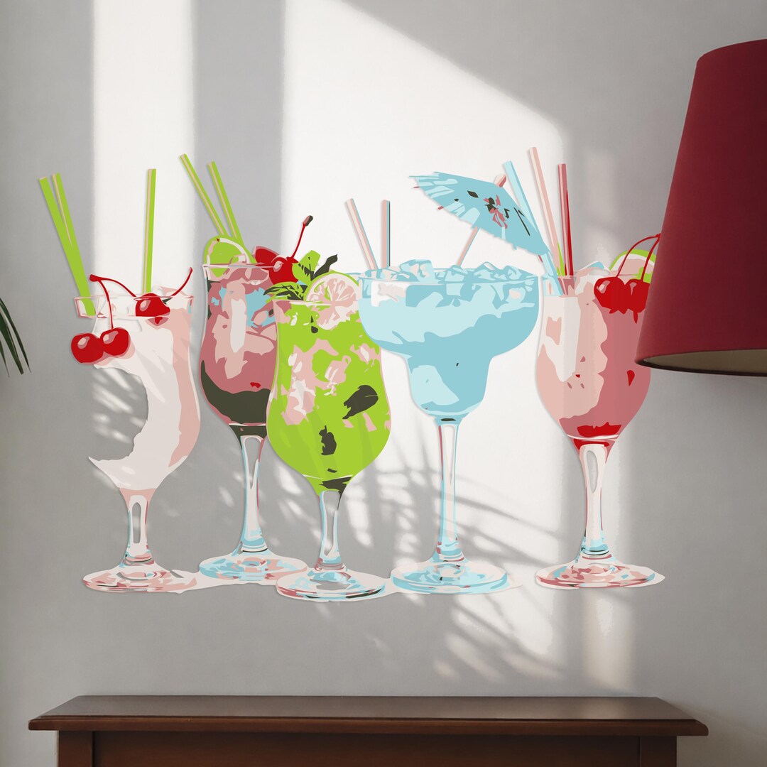 Vinyl Decal Cocktail and Alcohol Bar Wall Art Z5388 - Etsy