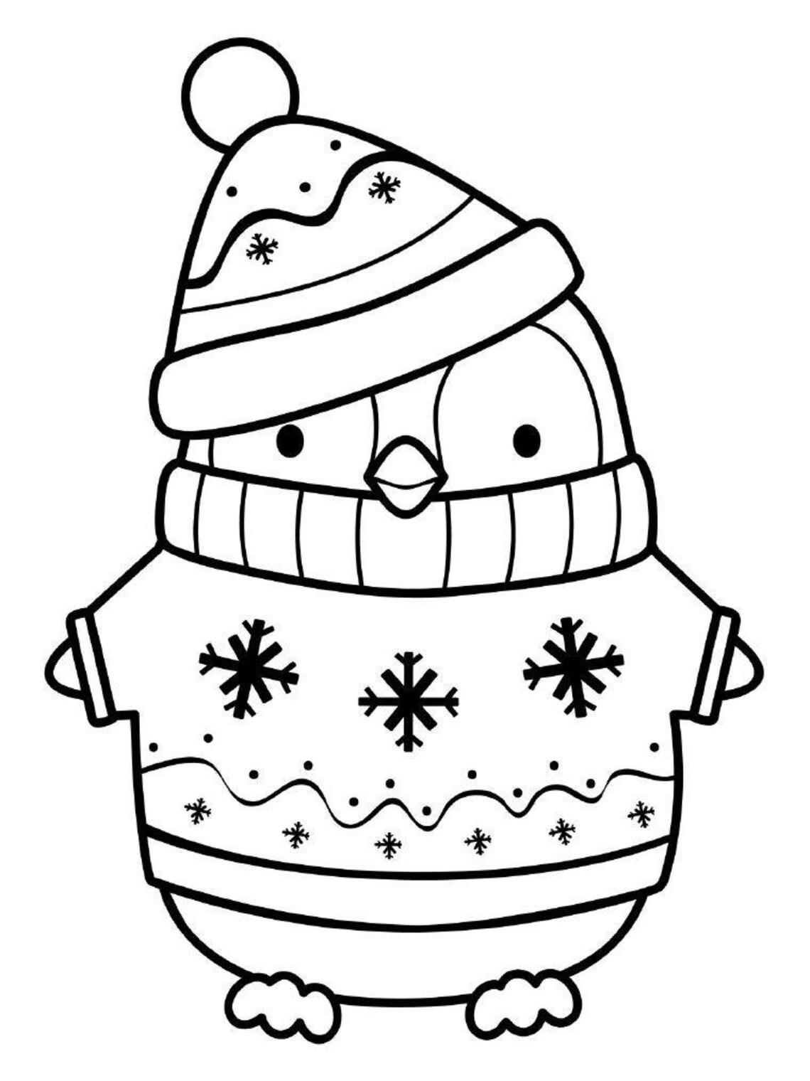 Christmas Winter Coloring Pages: 50+ Kids & Adults Designs (digital ...