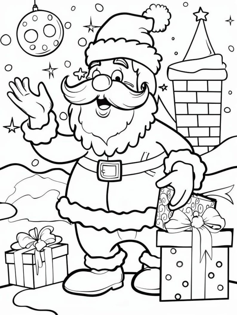 Christmas Winter Coloring Pages: 50+ Kids & Adults Designs (digital ...