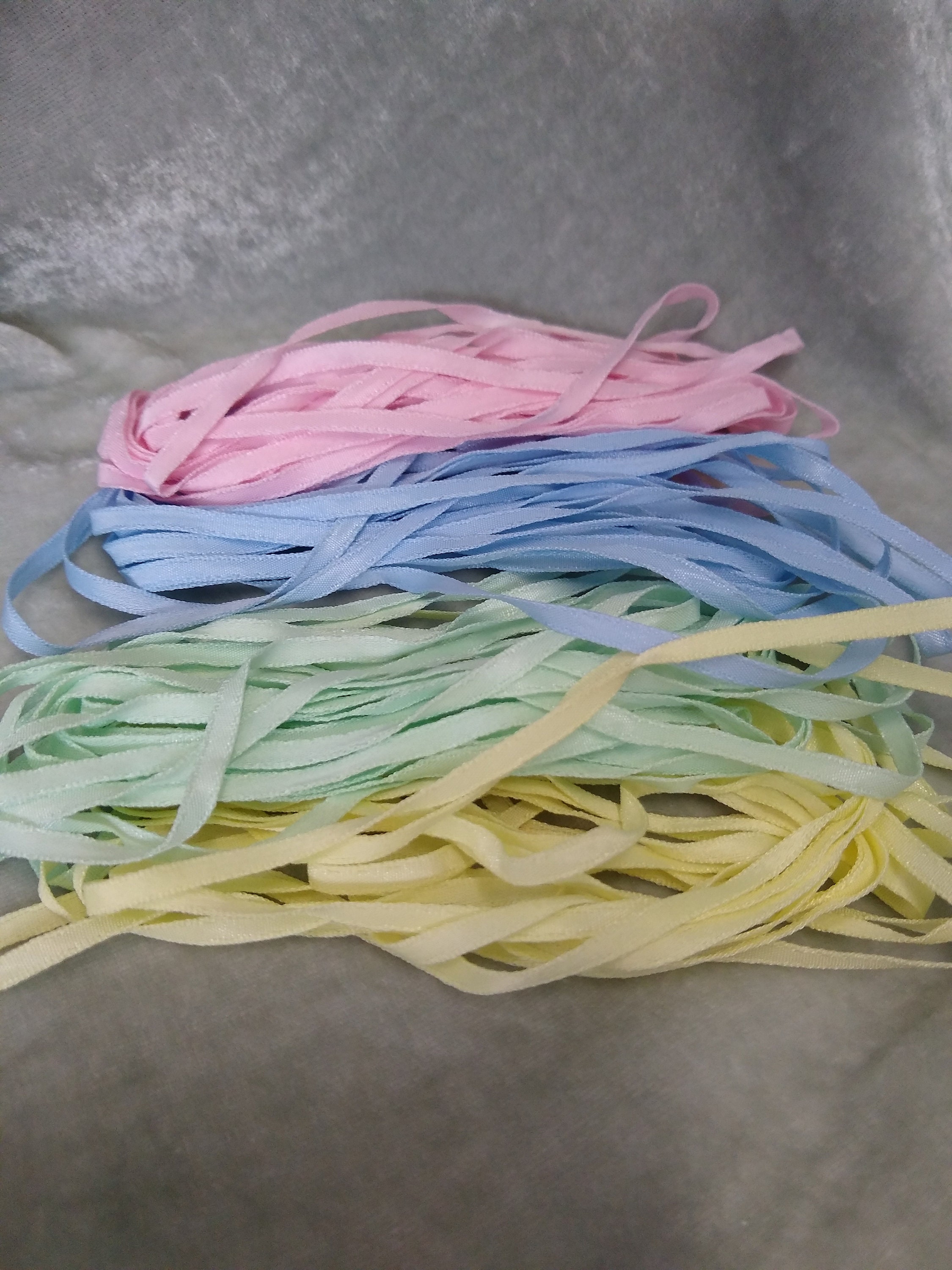 Vintage Ribbon Color Palette of Soft Pastels, Ribbon Embroidery Single ...
