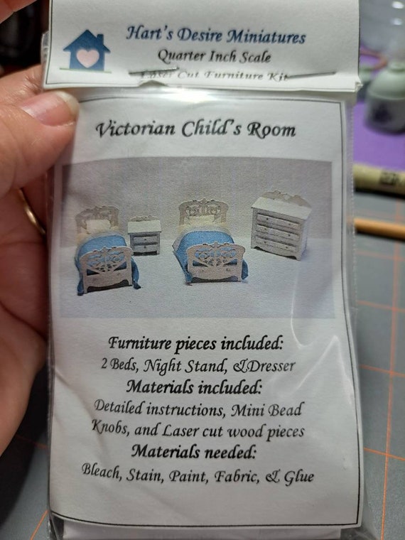 Quarter Inch Scale Laser Cut Kit Victorian Child's Room - Etsy