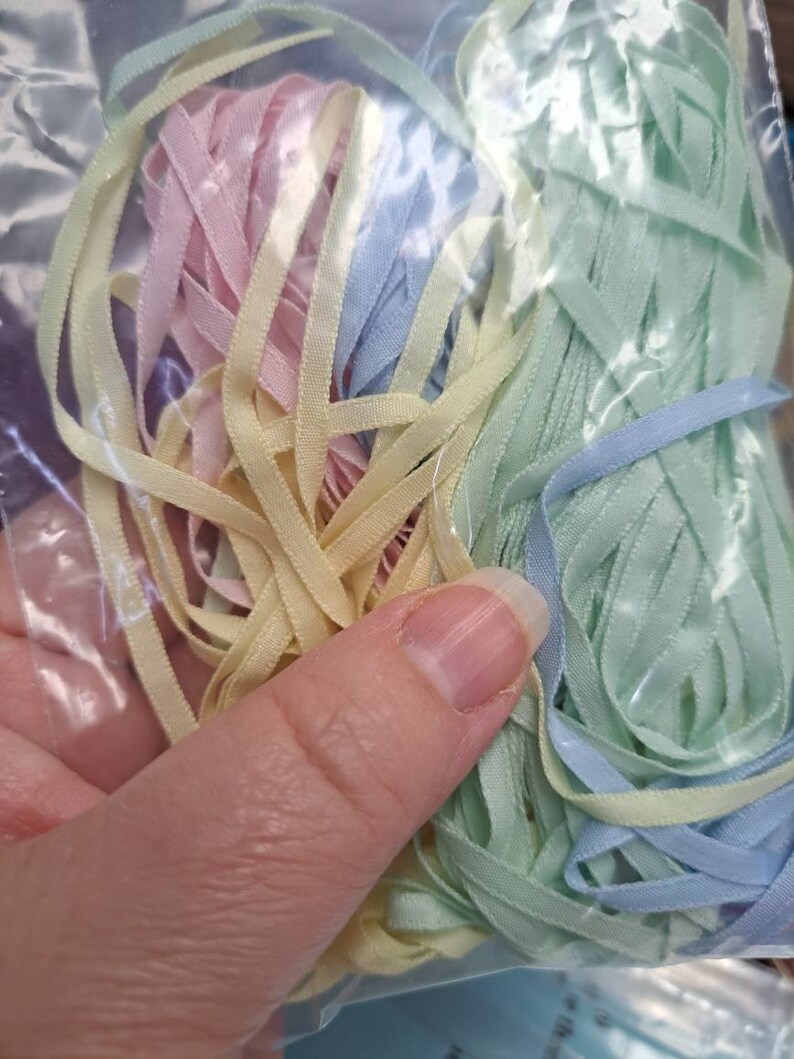 Vintage Ribbon Color Palette of Soft Pastels Ribbon - Etsy