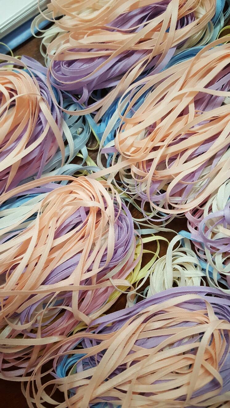 Vintage Ribbon Color Palette of Soft Pastels Ribbon | Etsy