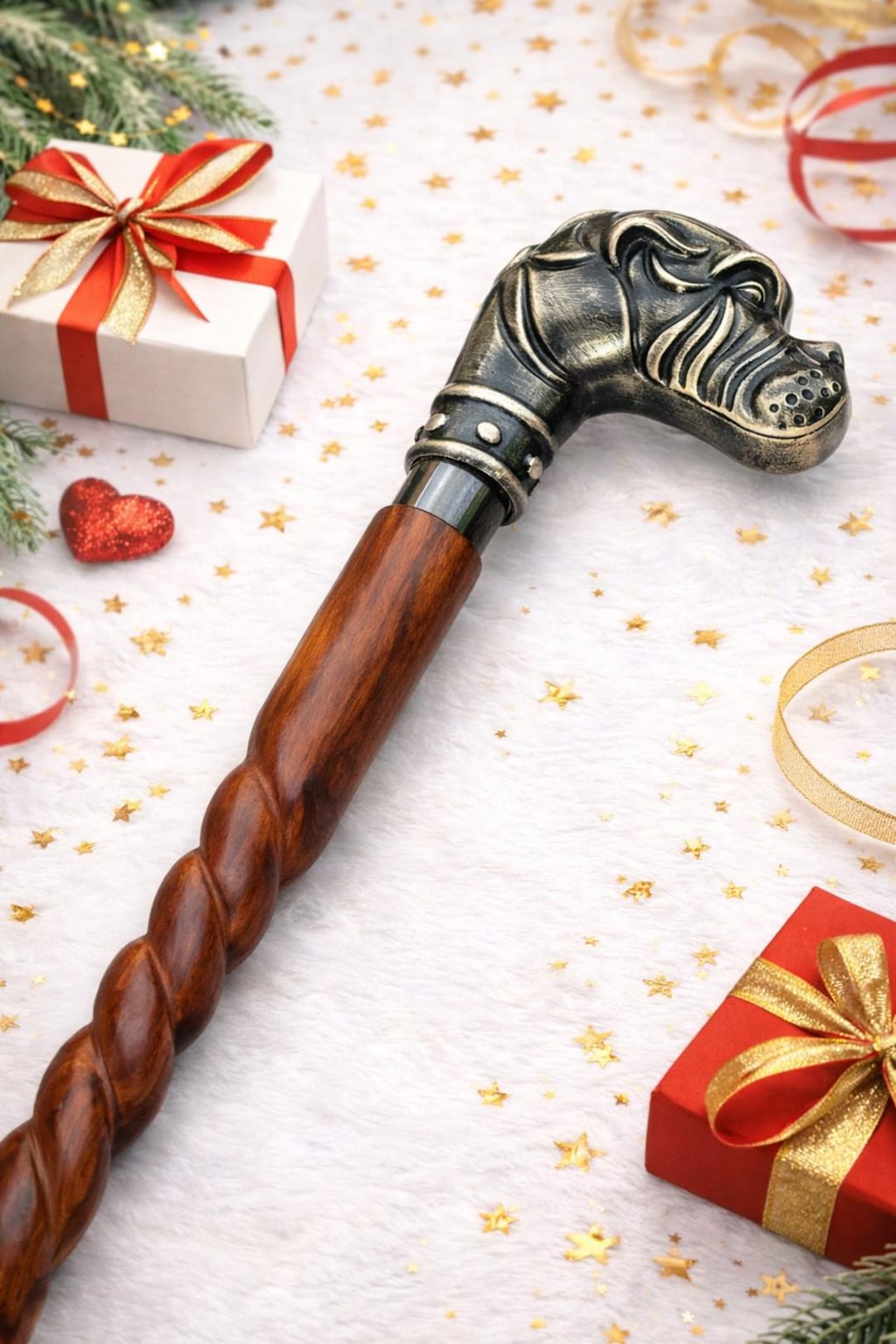 Doghead Handle Walking Cane – for Men & Women - Foldable, Adjustable ...