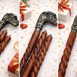 Doghead Handle Walking Cane – for Men & Women - Foldable, Adjustable ...