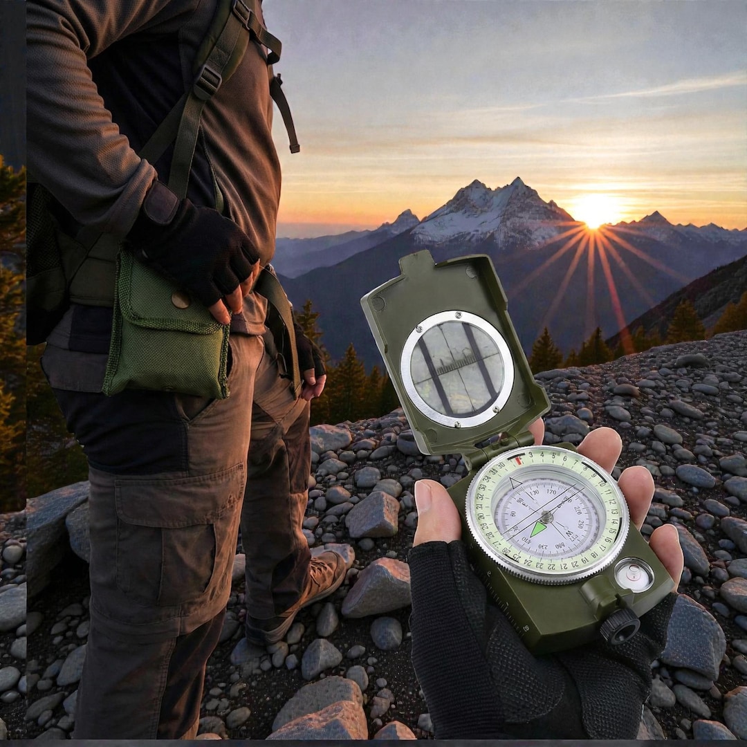 Military Lensatic Compass — Professional Navigation Tool Built Magnetic ...