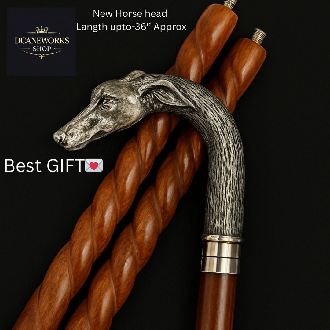 Luxury Horse Head Walking Cane – Antique Finish Gentleman’s Cane ...