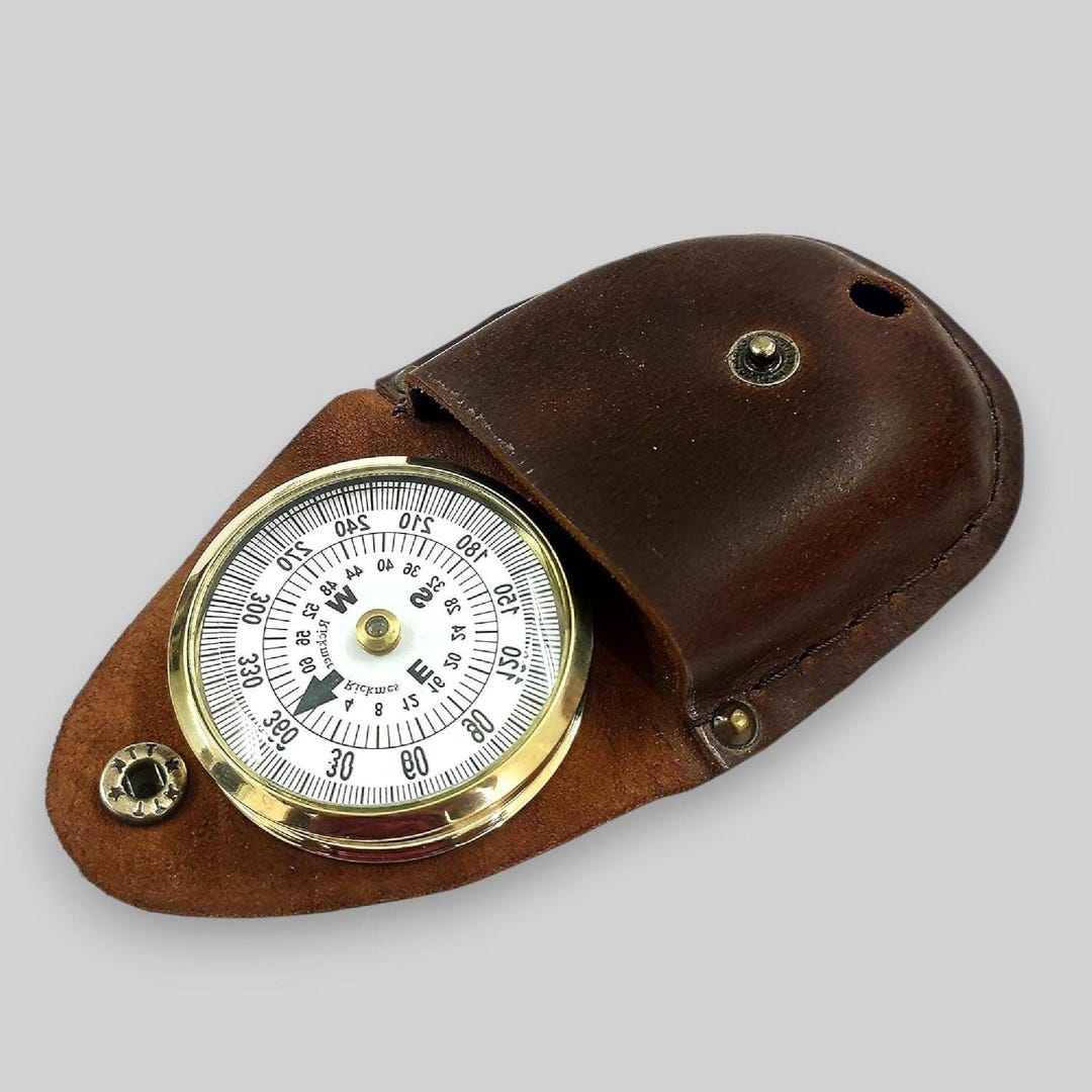 Floating Dial Compass Brass With Leather Case-vintage Nautical Gift - Etsy