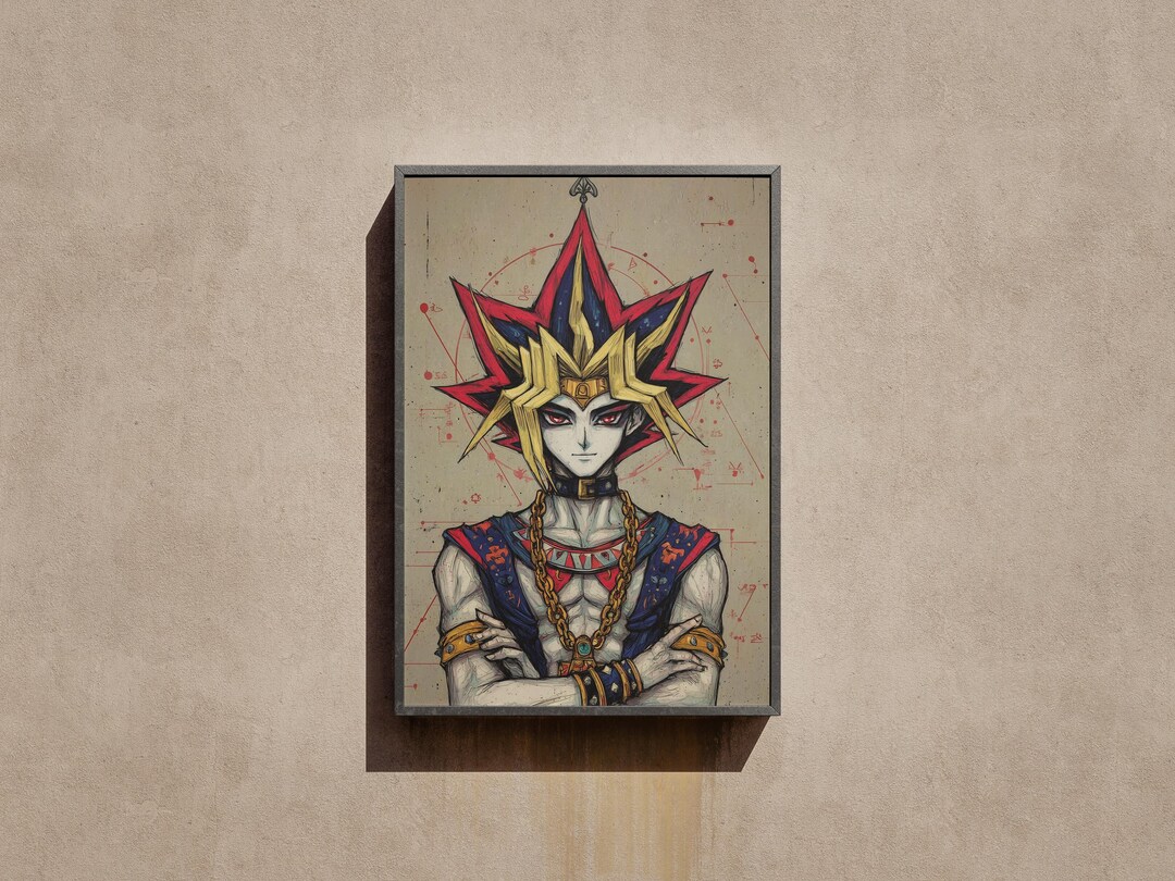Yami Yugi Wall Art, Yu-gi-oh Poster, Pharaoh Atem Print, King of Games ...