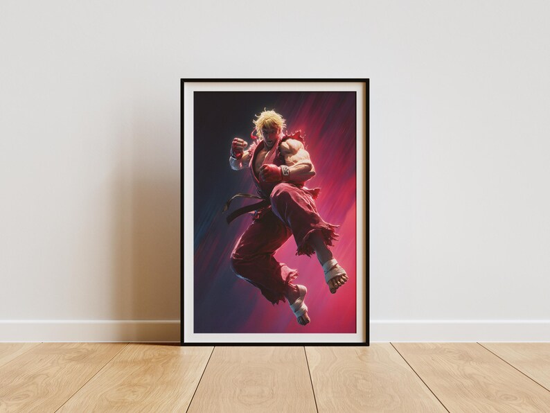 Street Fighter 6 Wall Art, SF6 Character Print, Red Gi Fighter ...