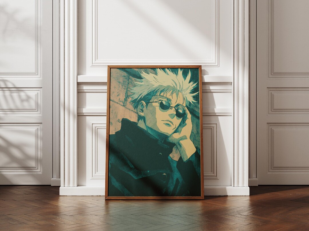 Gojo Satoru Wall Art, Jujutsu Kaisen Poster, JJK Anime Print, Retro ...