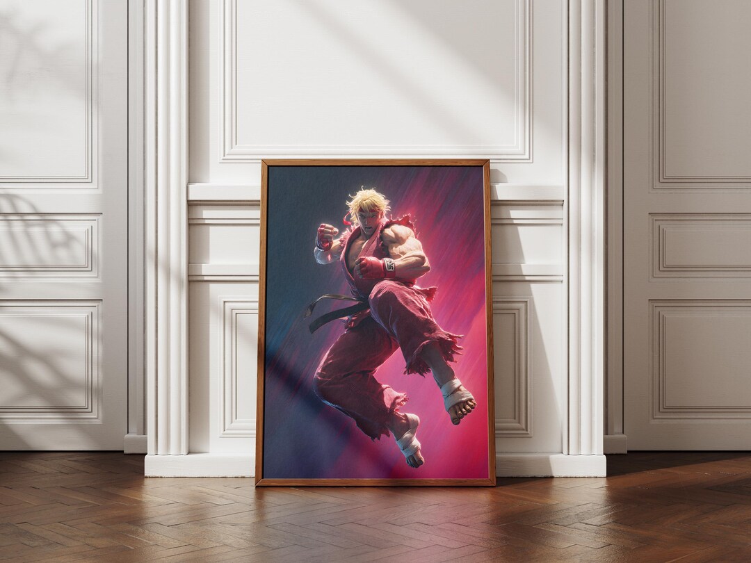 Street Fighter 6 Wall Art, SF6 Character Print, Red Gi Fighter ...