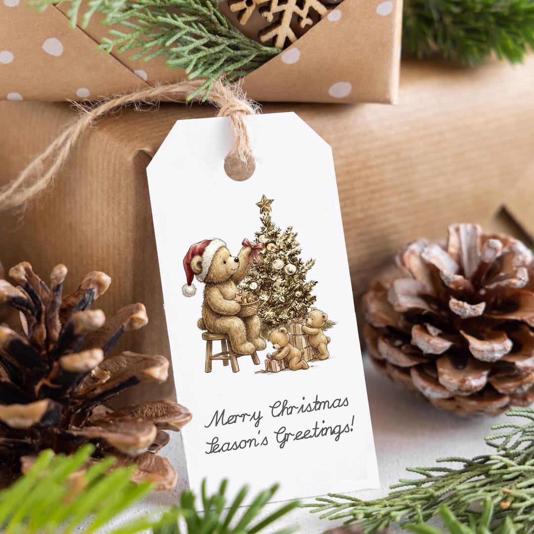 Vintage Christmas Bear PNG, Retro Holiday Clipart (digital Download) - Etsy
