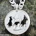 Team Roping Necklace, Calf Roper, Western Jewelry Hand Cut Coin, on ...