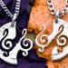 Treble Clef Bff Necklaces for 2, Music Best Friends Gifts, Couples or ...