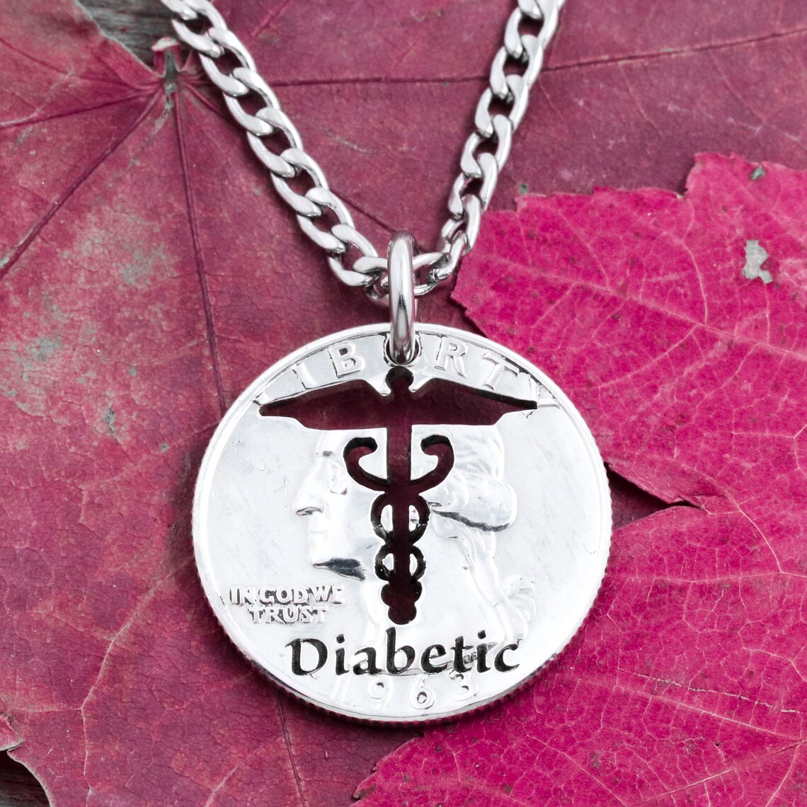 Diabetes Awareness Necklace RN Symbol Jewelry Medical Gift - Etsy