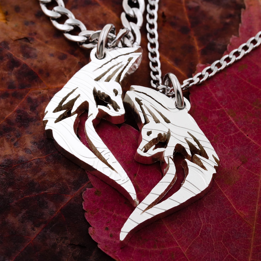 Fennec Foxes Cut From Beskar Necklaces, Couples Jewelry Set ...