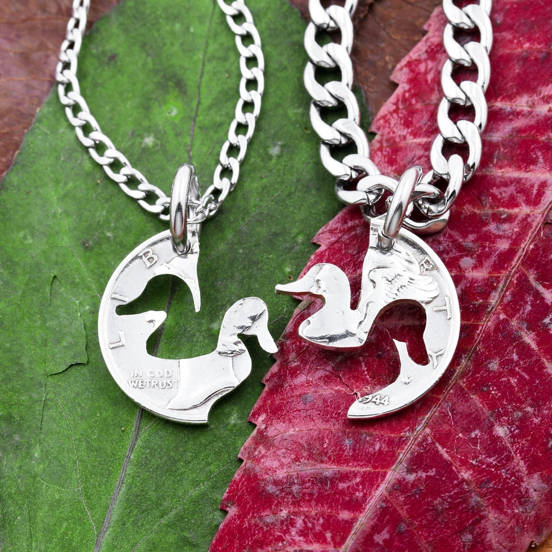 Interlocking Duck Necklaces, Couples Relationship Sets, His and Hers ...