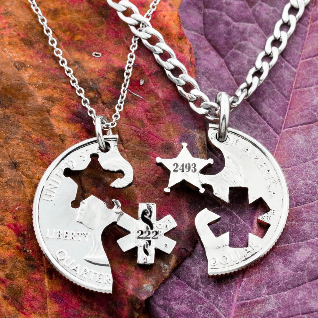 5-star Sheriff Badge and Star of Life Medical Necklaces, Custom Badge ...