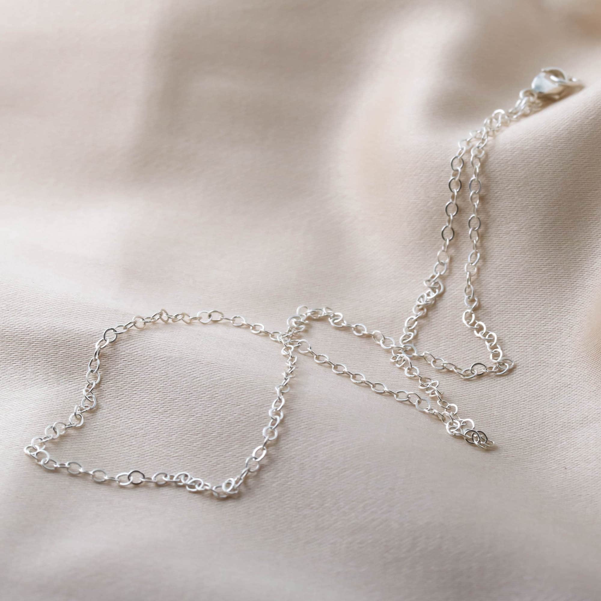 Thin Sterling Silver Necklace Chain: Petite Sparkly Chain - Etsy
